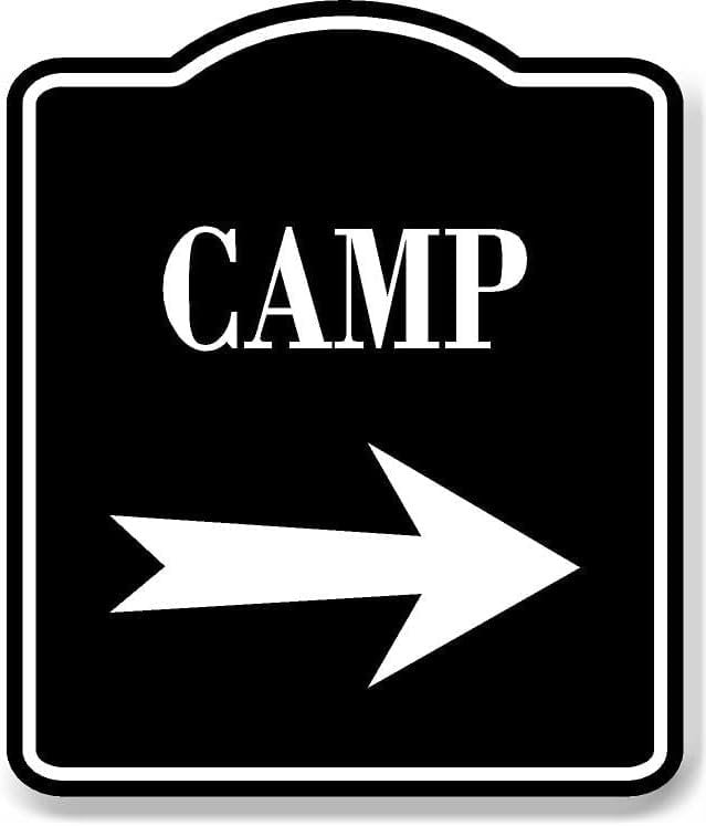 Camp Right Arrow BLACK Aluminum Composite Sign, 8.5"x10" - Walmart.com