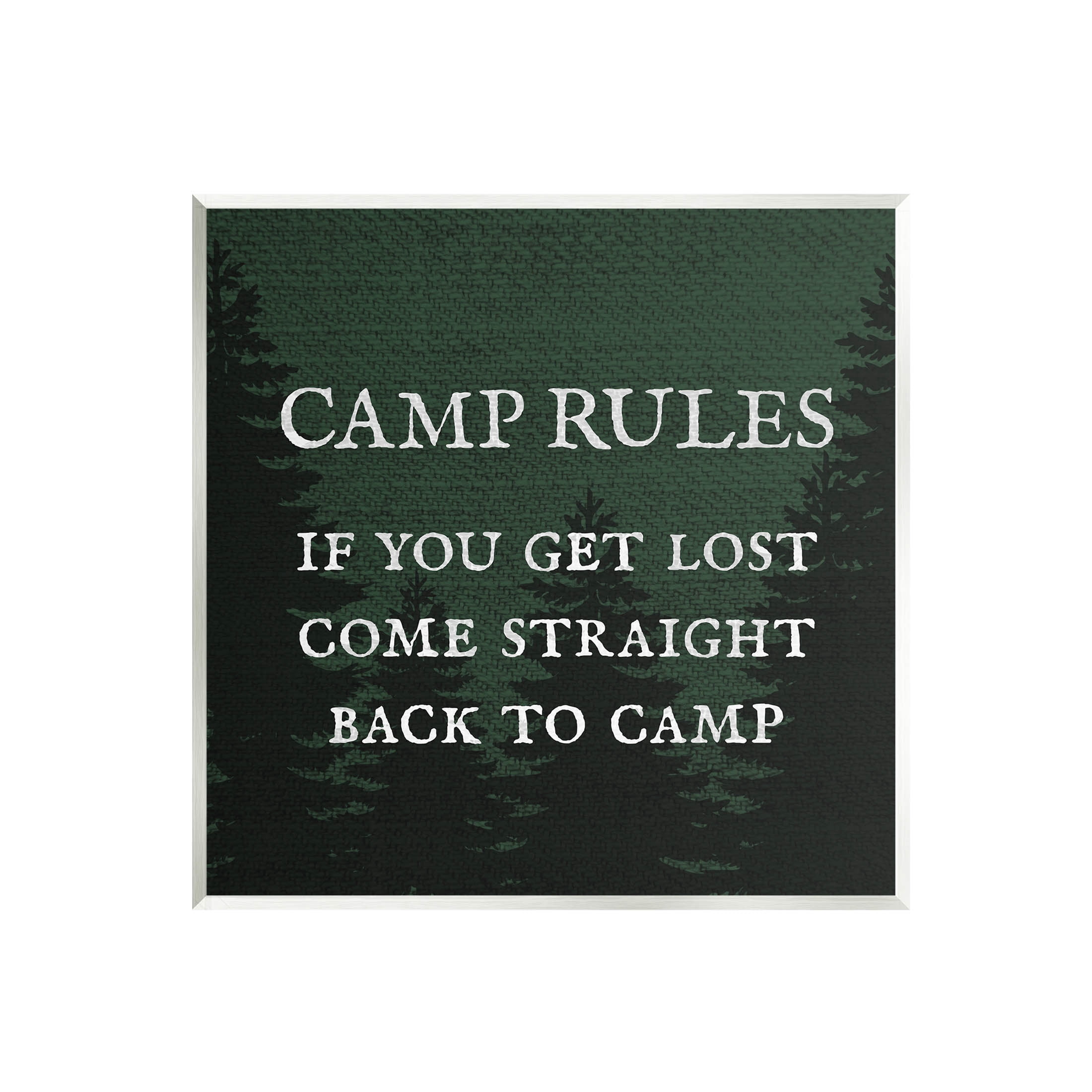Camp Rules If You Get Lost Funny Typography Graphic Art Unframed Art ...