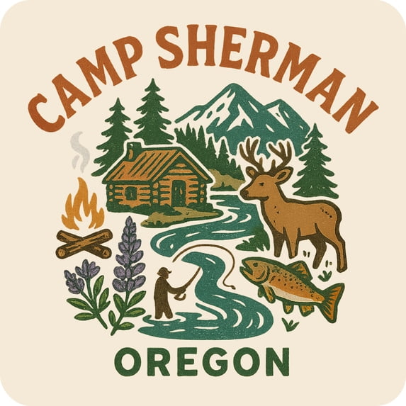 Camp Sherman Oregon Keepsakes Souvenir Vinyl Sticker – Destination ...