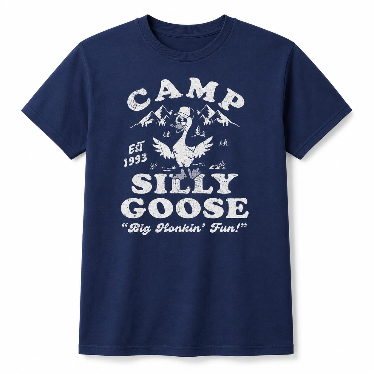Camp Silly Goose Funny Camping Graphic T-Shirt, Unisex Classic Fit Tee ...