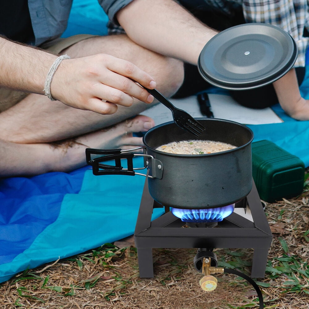Camp Single/Double Burner Cast Iron Propane LPG Gas Stove Outdoor ...
