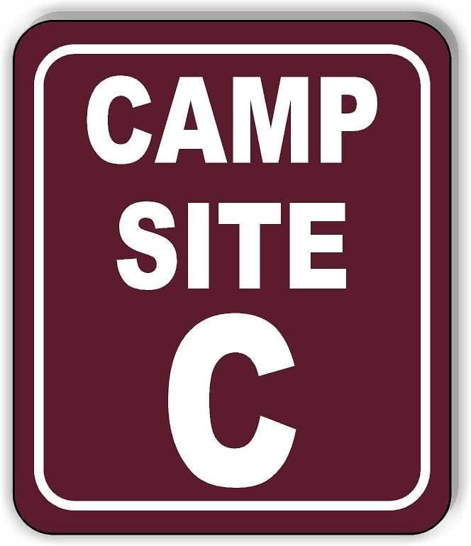 Camp Site C Camping Aluminum Composite Sign, 20"x24" - Walmart.com