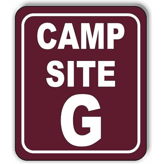 Camp Site G Camping Aluminum Composite Sign, 20"x24" - Walmart.com