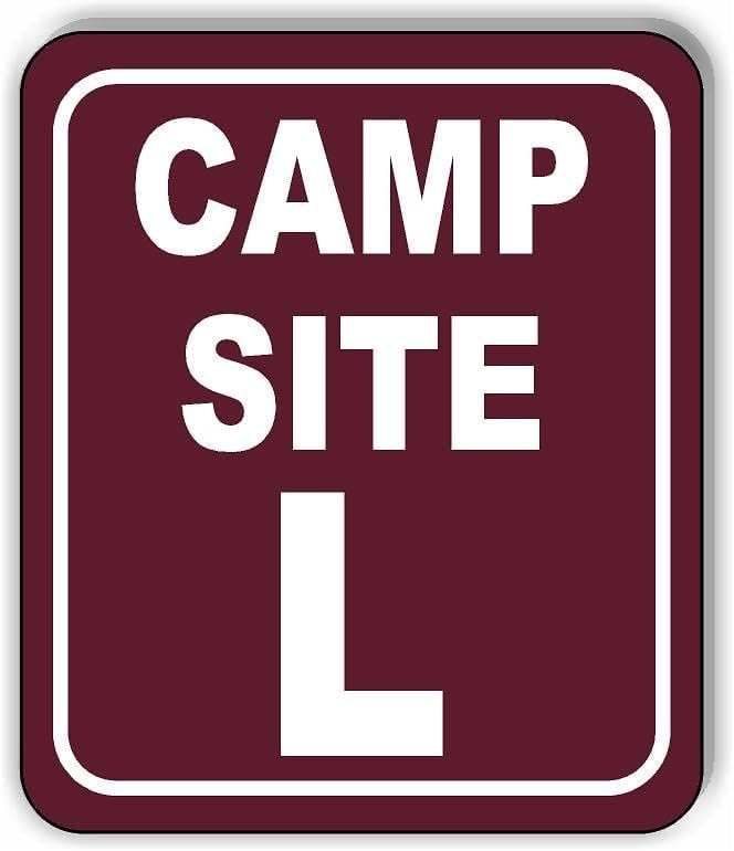 Camp Site L Camping Aluminum Composite Sign, 8.5"x10" - Walmart.com