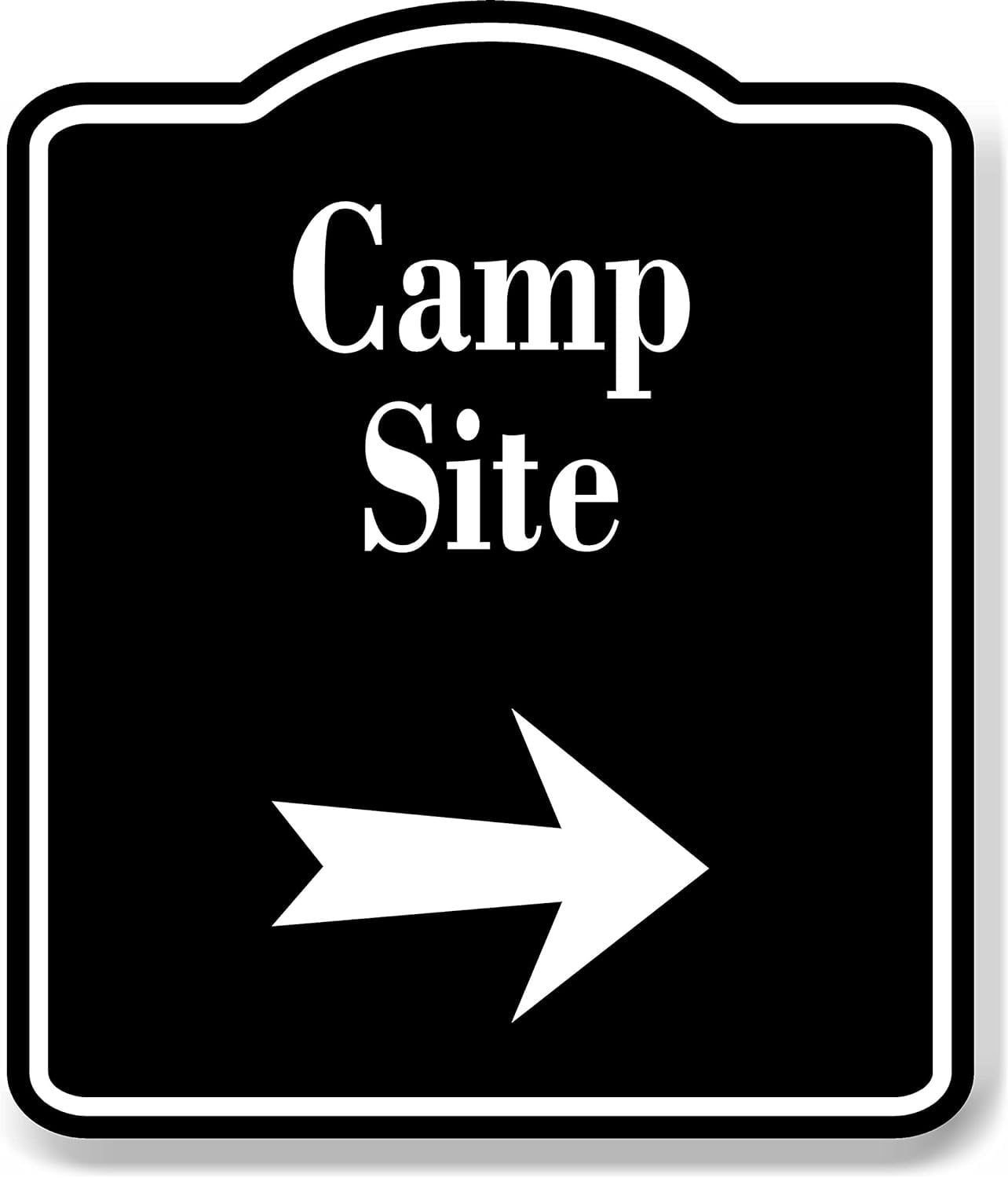 Camp Site Right Arrow BLACK Aluminum Composite Sign, 20"24" - Walmart.com