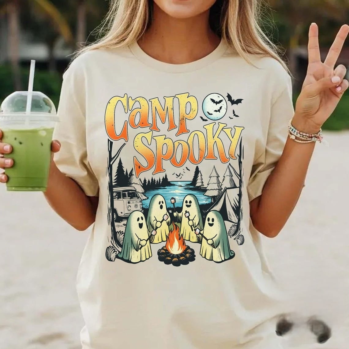 Camp Spooky Summerween T-Shirt, Spooky Summer Vibes, Spooky Forest ...