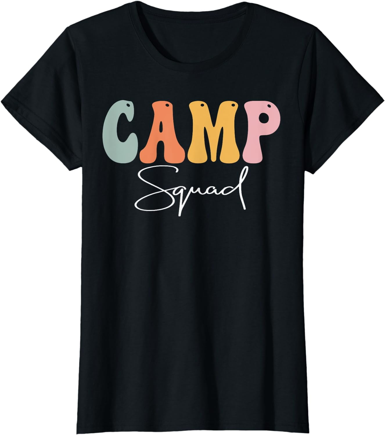 Camp Squad Retro Groovy Vintage Happy First Day Of School T-Shirt ...