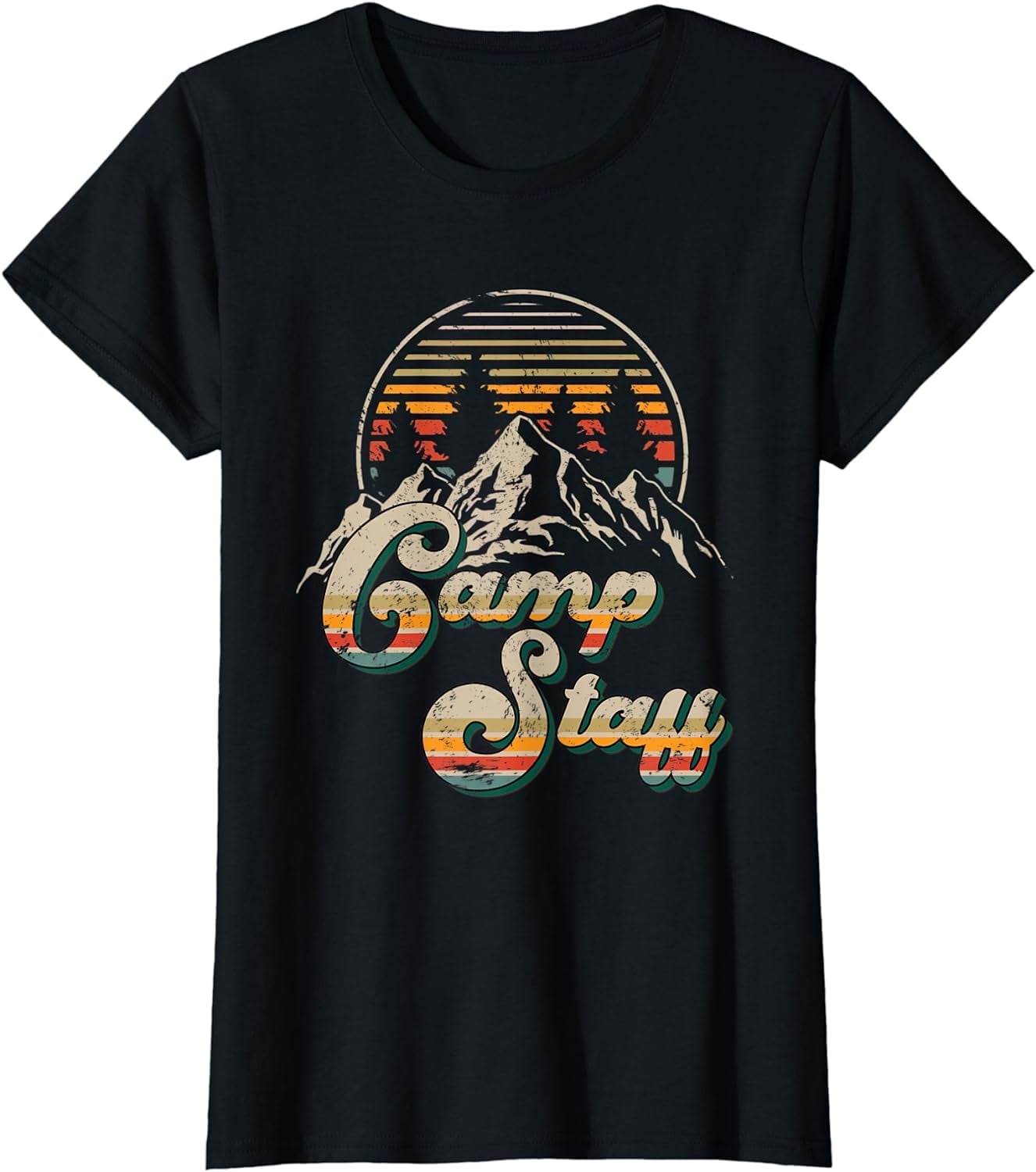 Camp Staff Outdoor Sunset Summer Camping T-Shirt - Walmart.com