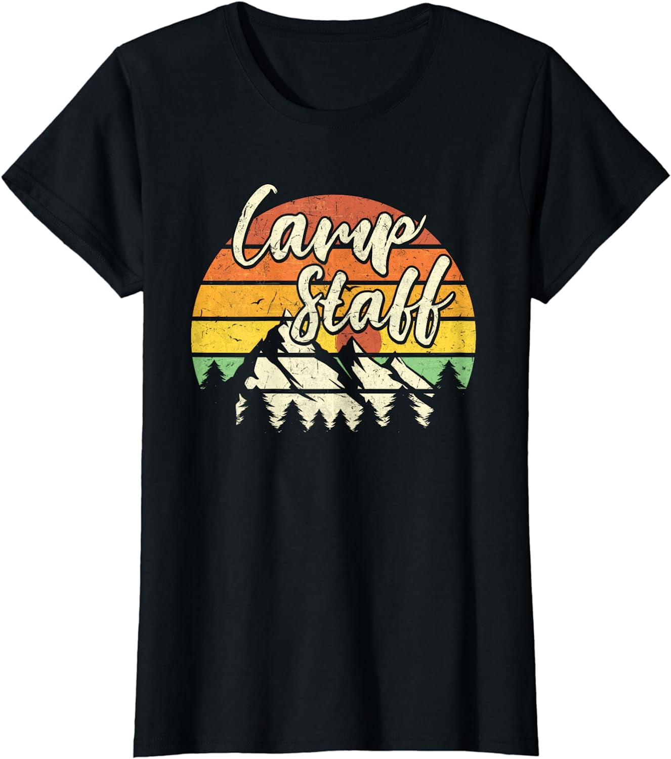 Camp Staff Outdoor Sunset Summer Camping T-Shirt - Walmart.com