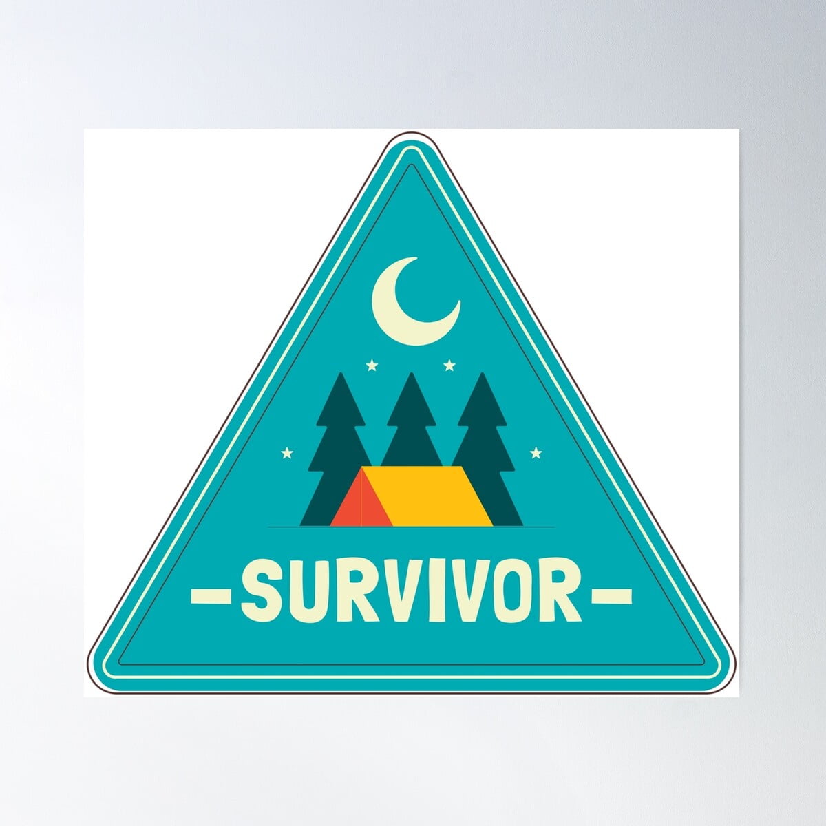 Camp Survivor Poster Wall Art, Modern Wall Decor For Living Room ...