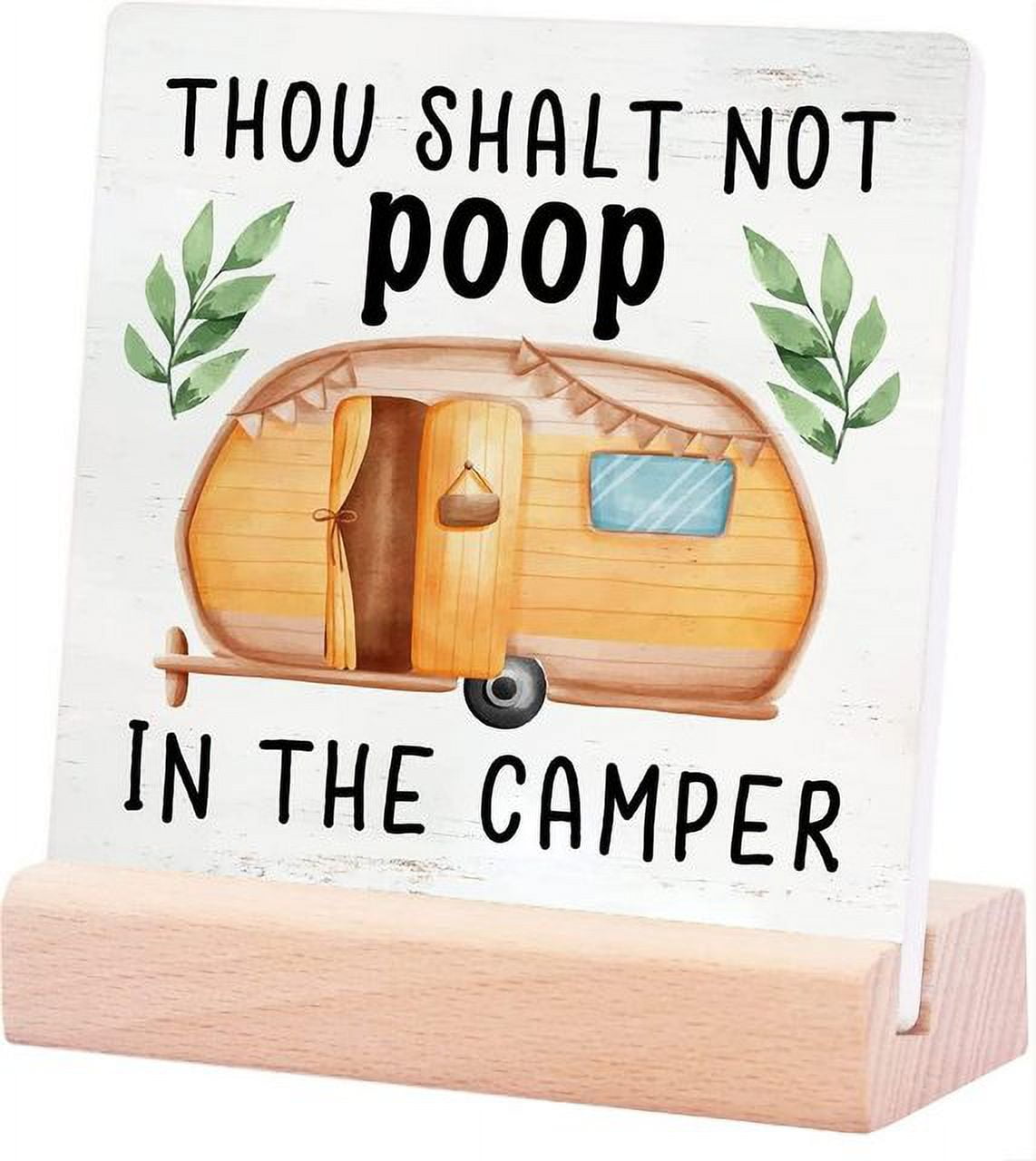 Camp Table Sign Plaque Home Decor Camper Camping Tabletop Sign Desk ...