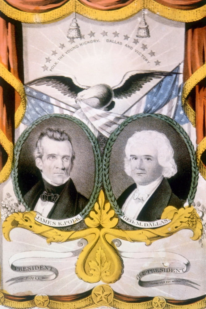 Campaign Poster For The Democratic Ticket Of James K. Polk For ...
