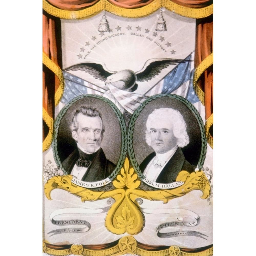 Campaign Poster For The Democratic Ticket Of James K. Polk For ...