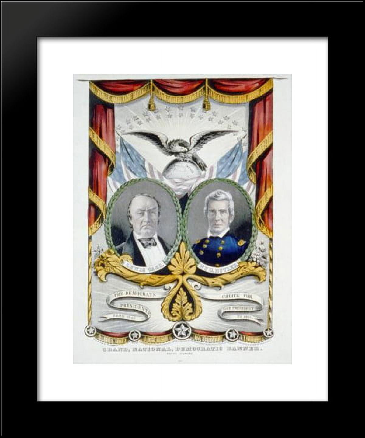 Campaign poster for Democrats 20x24 Framed Art Print by Currier and ...