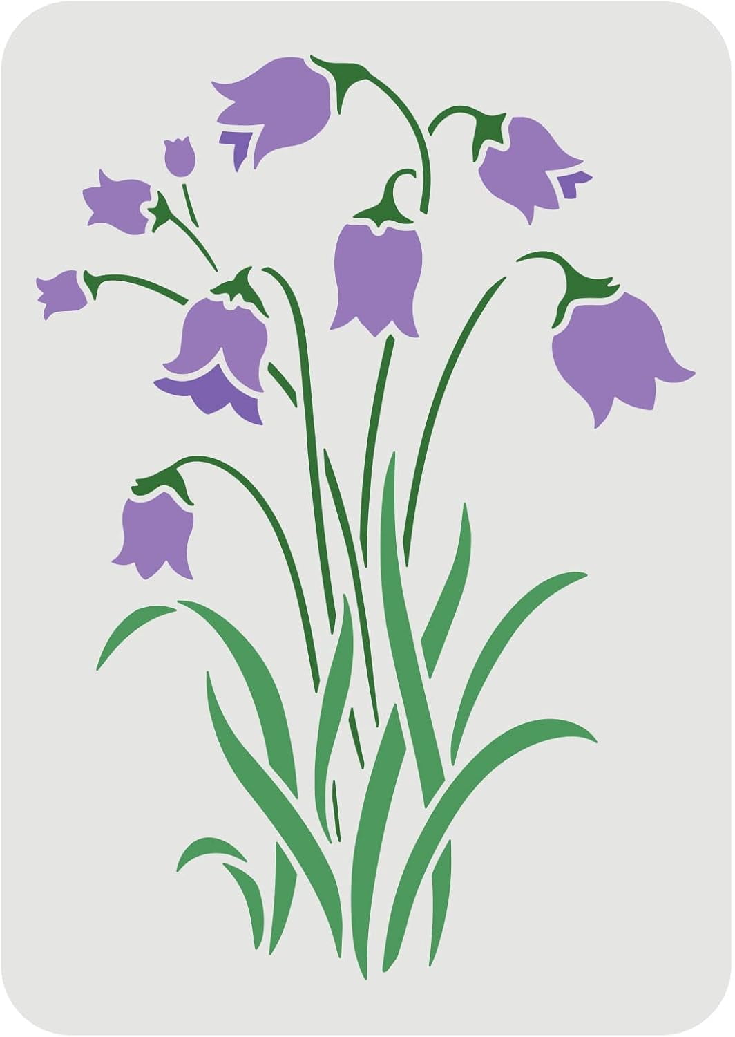 Campanula Stencil 29.7x21cm Bluebell Drawing Painting Stencils Plastic ...