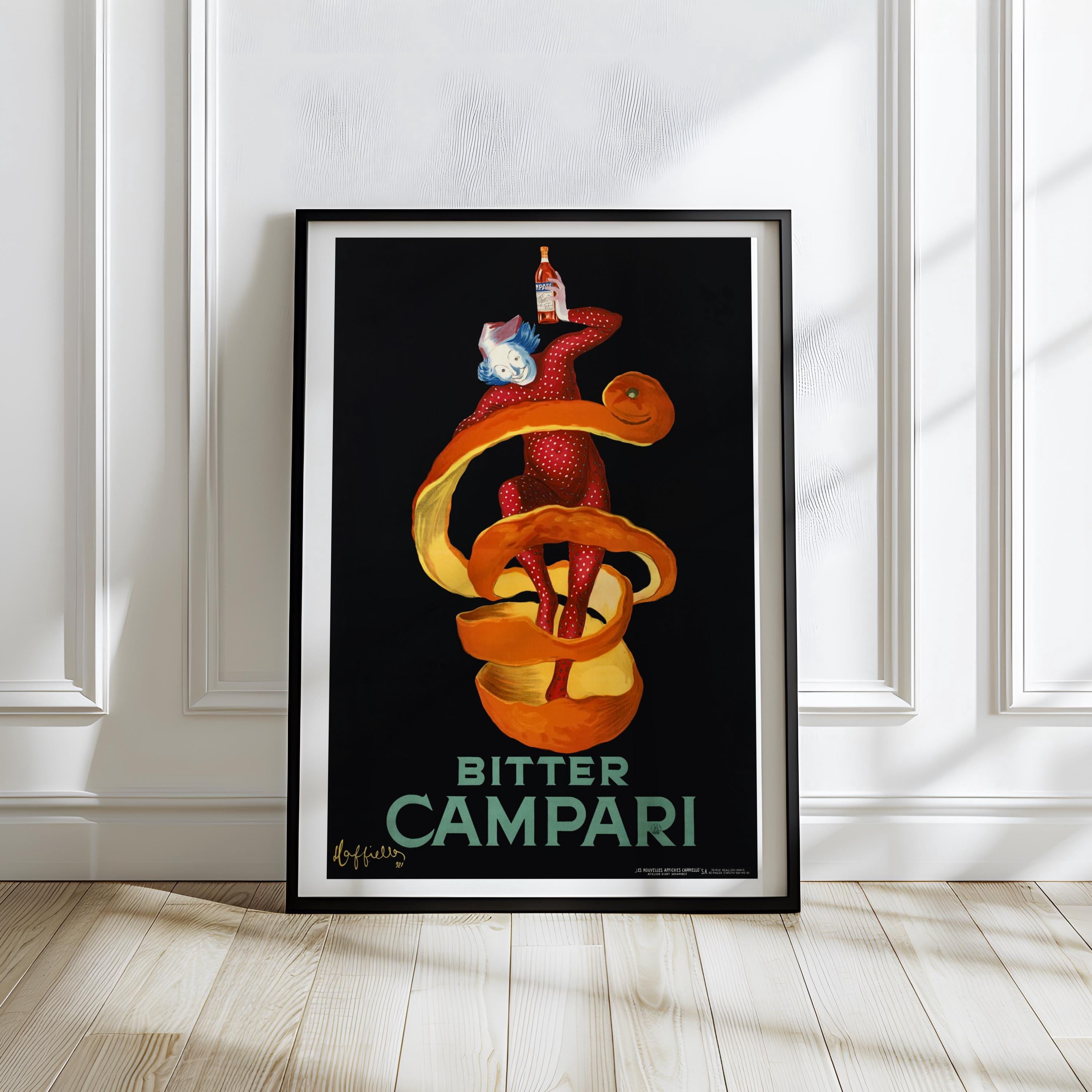 Campari Poster: Italian Vintage Aperitif Art, Retro Bar Wall Decor ...