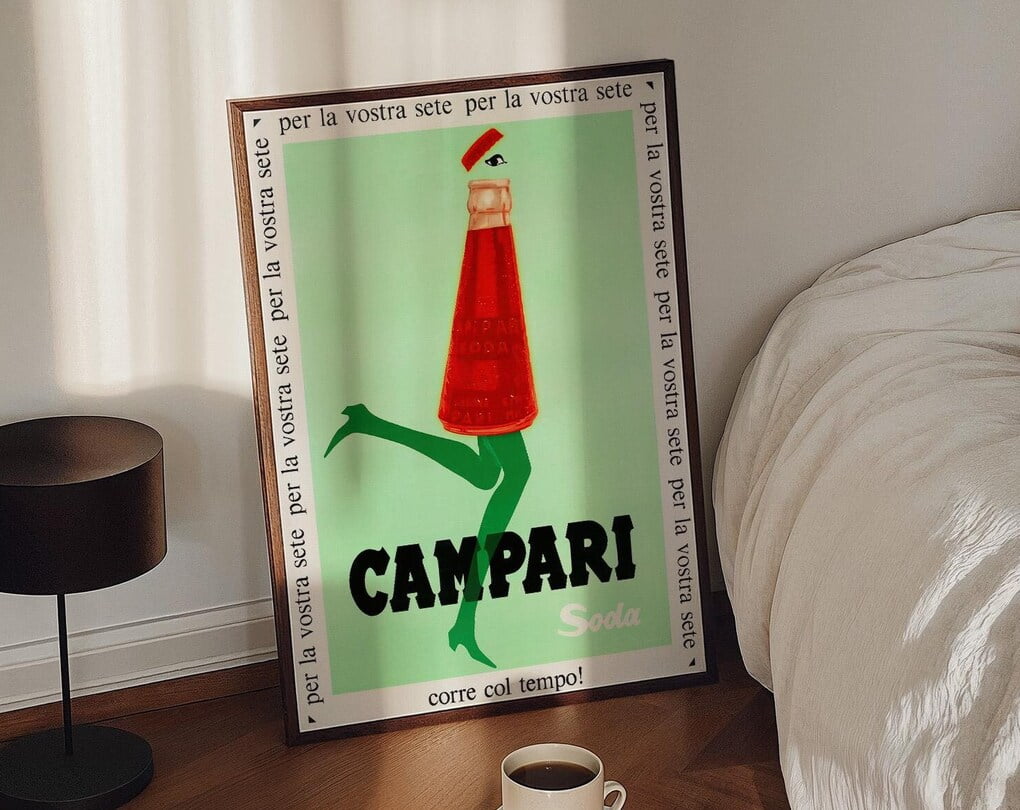Campari Soda Print, Vintage Wall Art, Bar Wall Decor, Vintage Campari ...