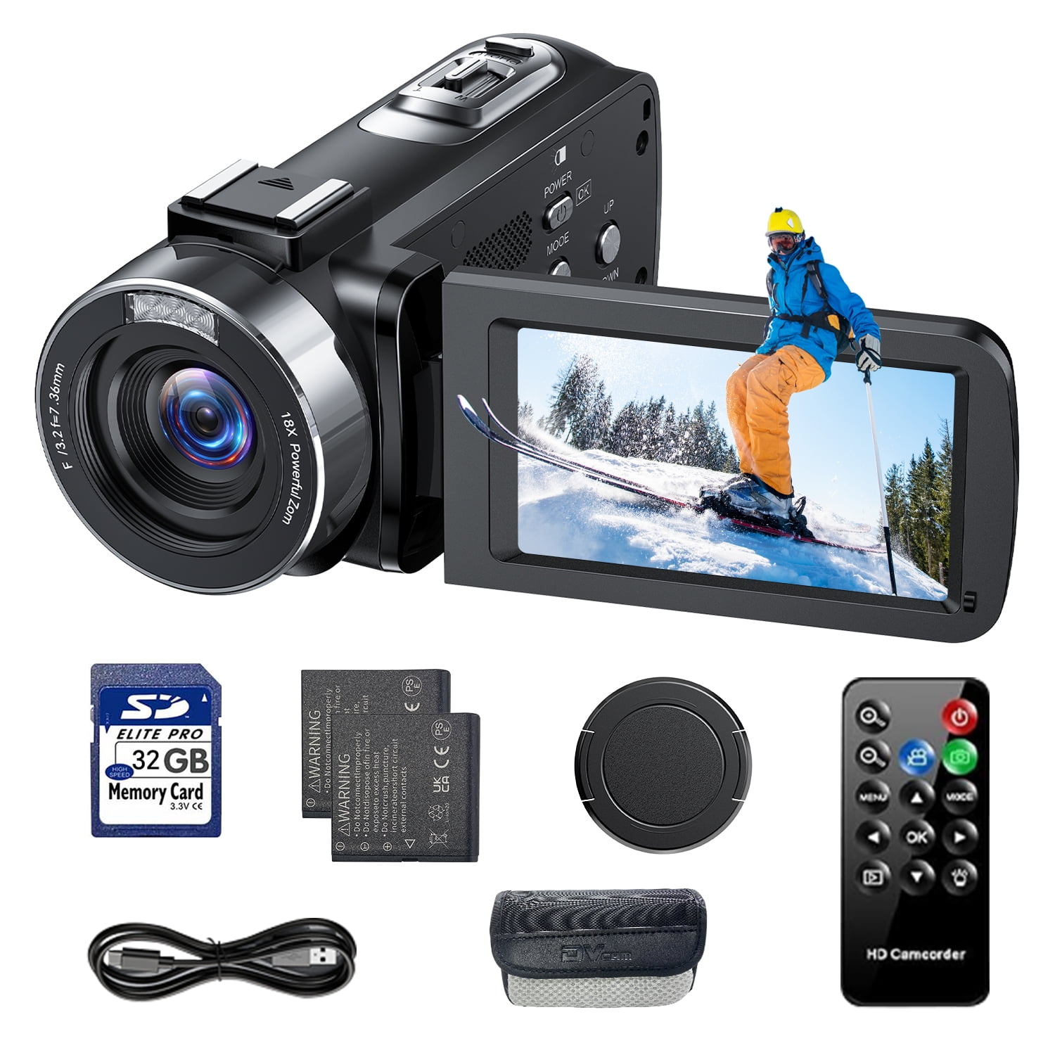 Campark 4K Camcorder 42MP Photo 30FPS Video Camera: Recording Action ...