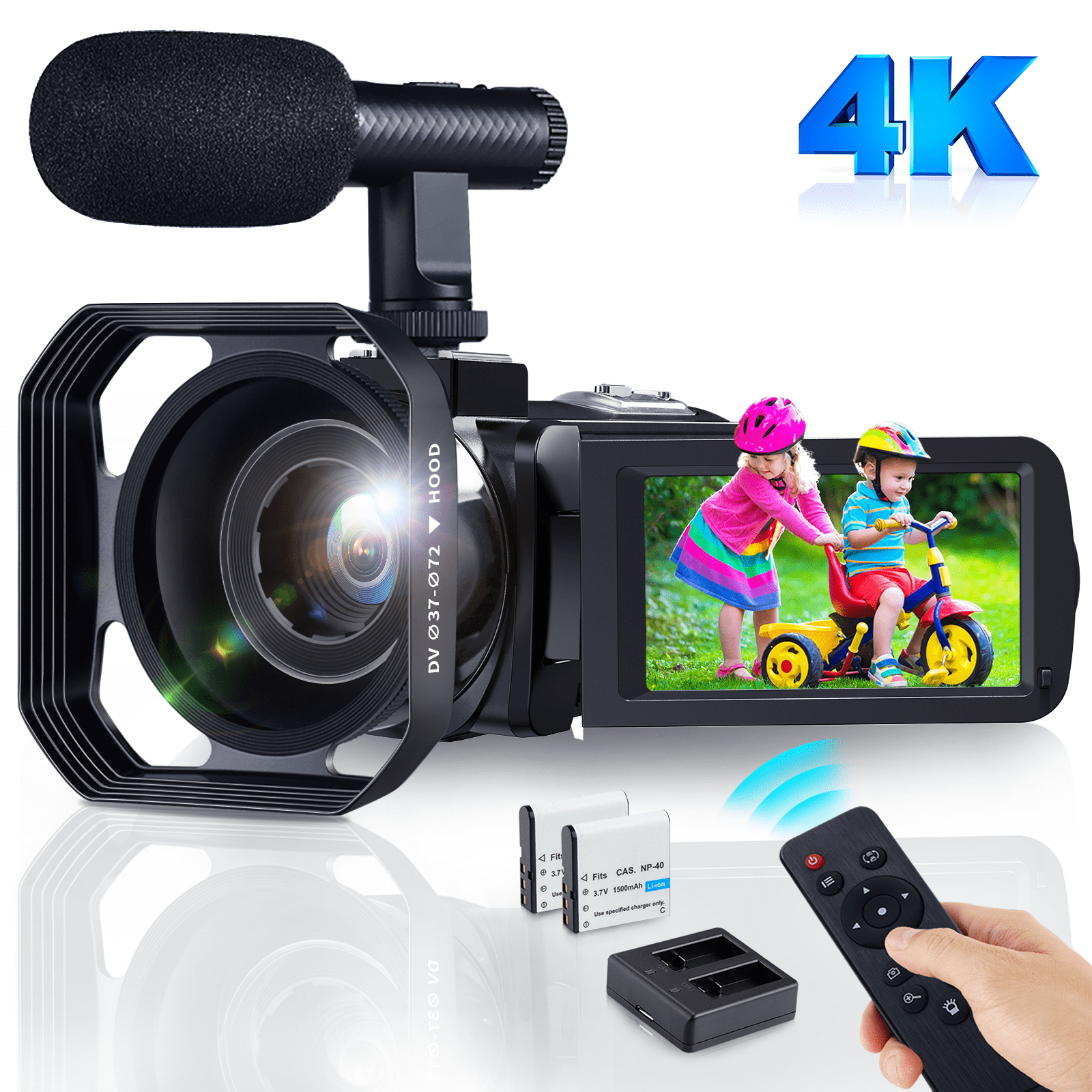 Campark 4K Video Camera Camcorder UHD 48MP 30FPS Wifi Video Cameras for ...