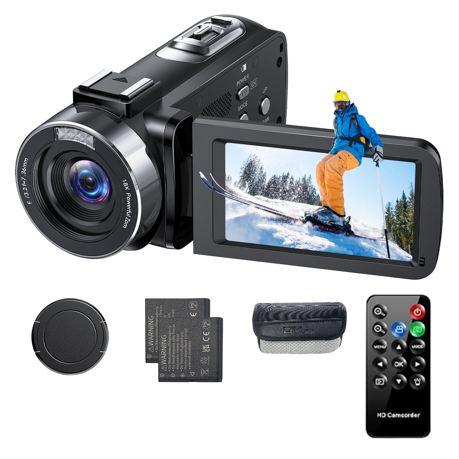 Campark AC13 4K 30FPS Video Camera 42MP Photo 3” 270° Screen Digital ...