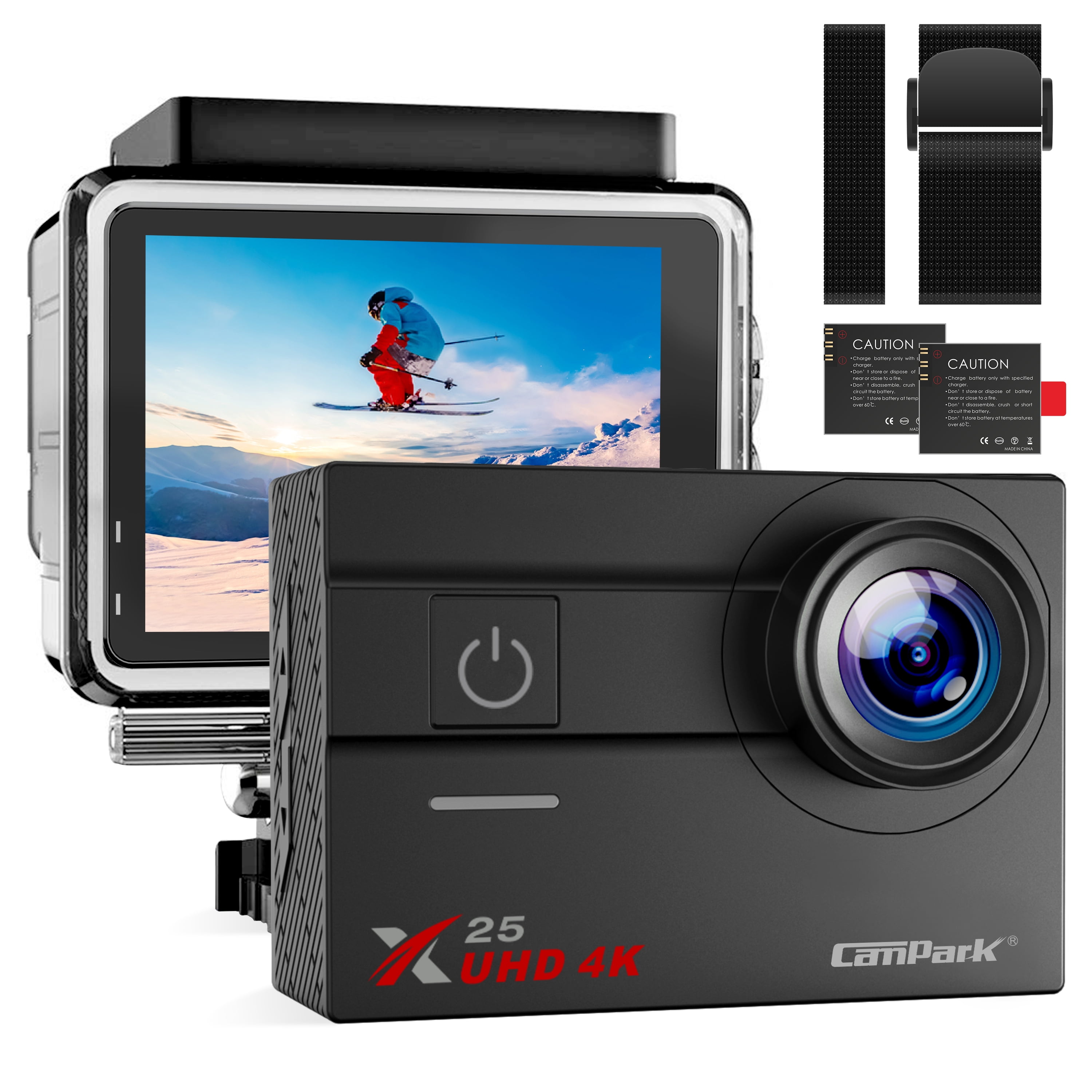 Campark 4K 20MP Action Camera, WiFi, Waterproof, Underwater, Vlogging ...