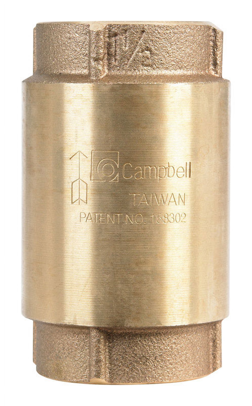 Campbell 1-1/2 in. D X 1-1/2 in. D FNPT x FNPT Red Brass Spring Loaded ...