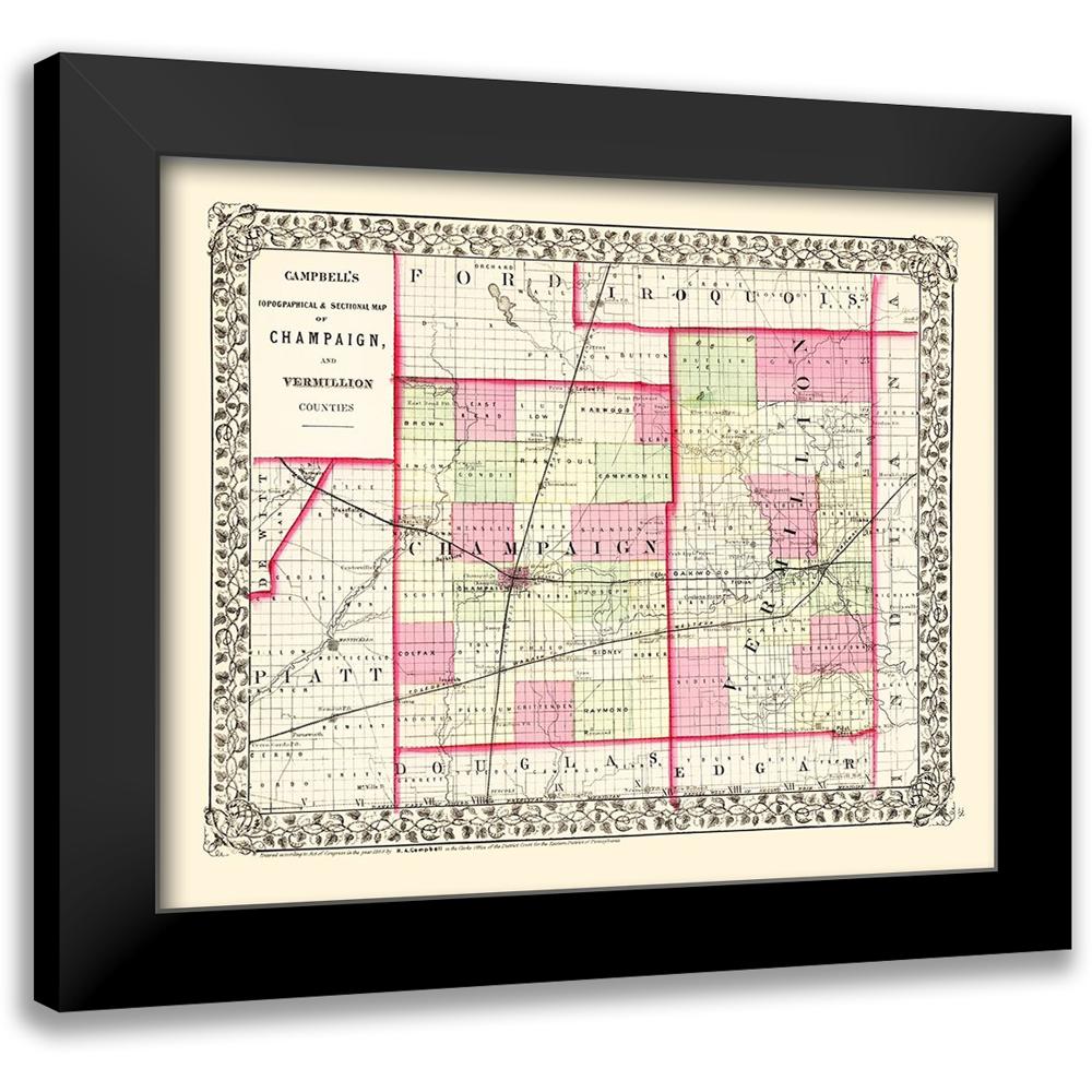 Campbell 17x15 Black Modern Framed Museum Art Print Titled - Champaign ...