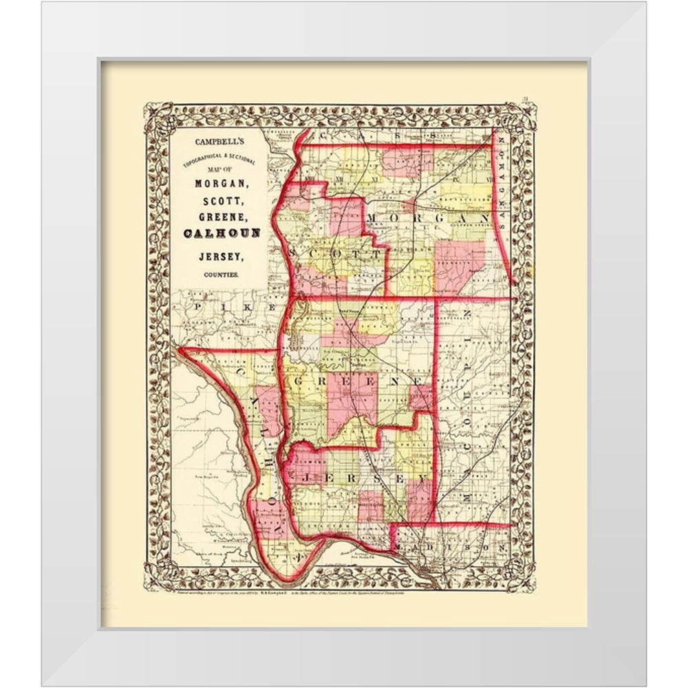 Campbell 20x23 White Modern Wood Framed Museum Art Print Titled ...