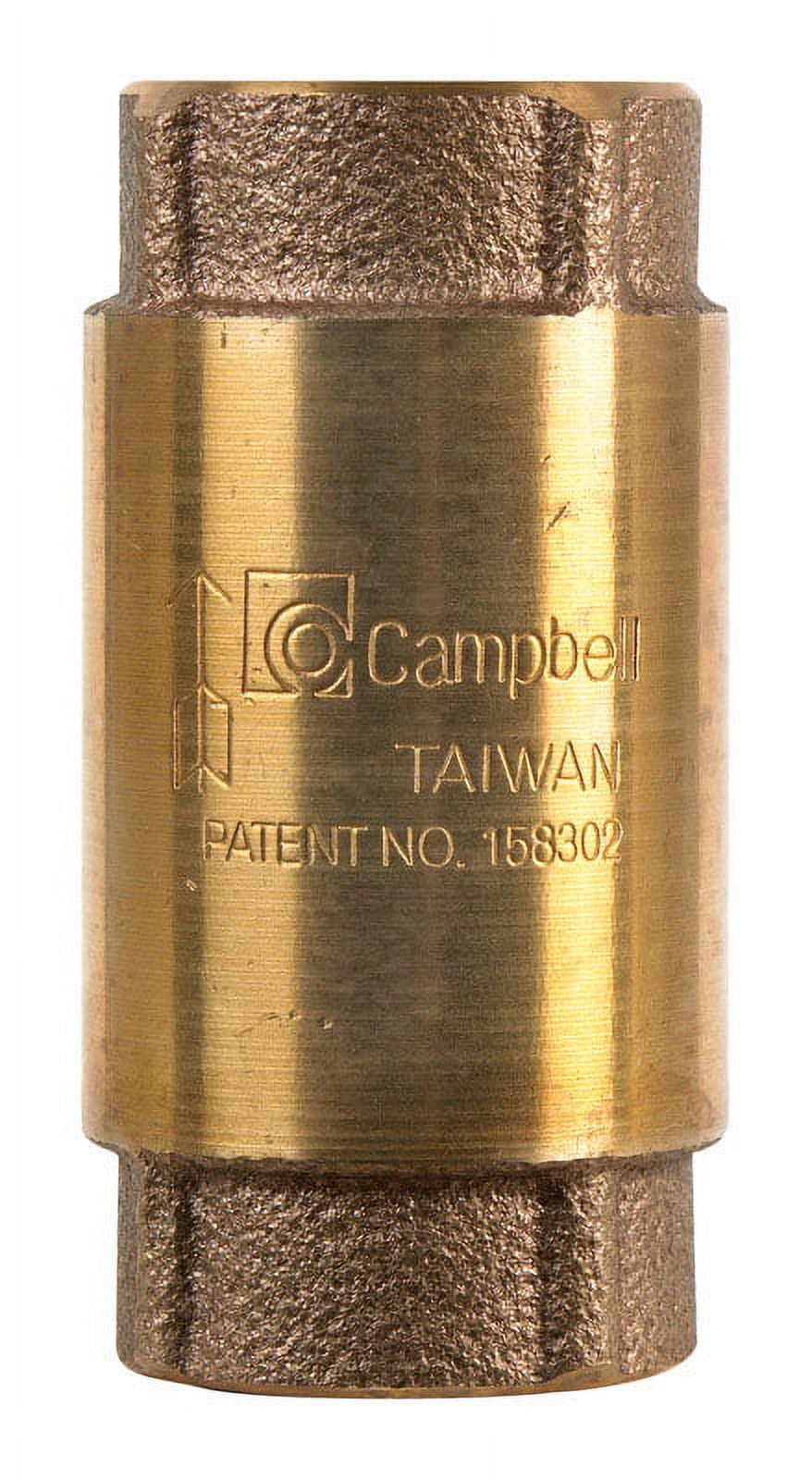 Campbell 3/4 in. D X 3/4 in. D FNPT x FNPT Red Brass Spring Loaded ...