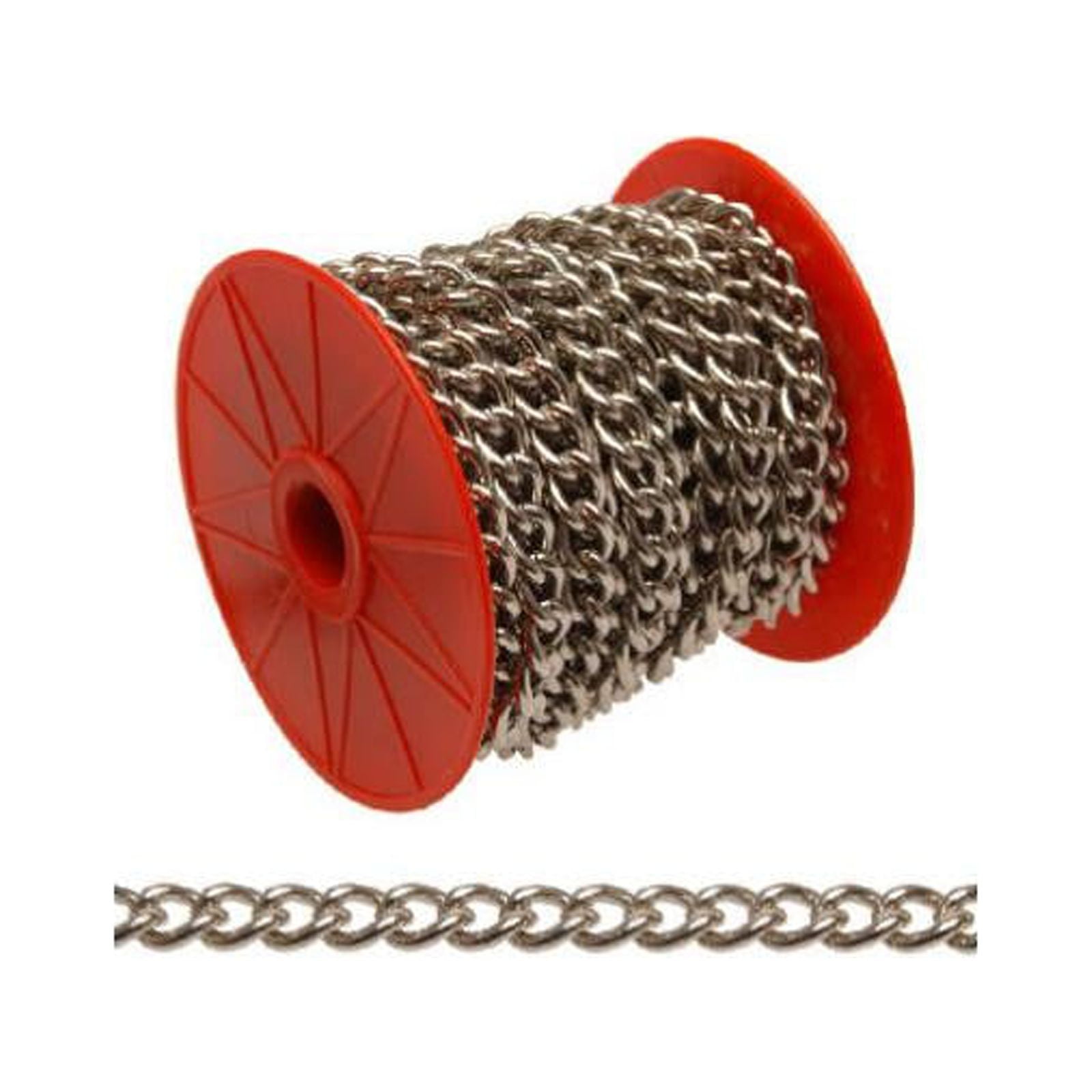 Campbell No. 90 Nickel Plated Silver Nickel Hobby/Craft Chain 1/16 in ...