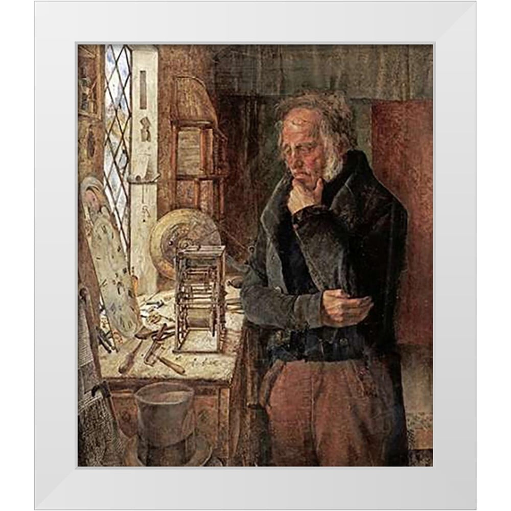 Campbell, James 12x14 White Modern Wood Framed Museum Art Print Titled ...