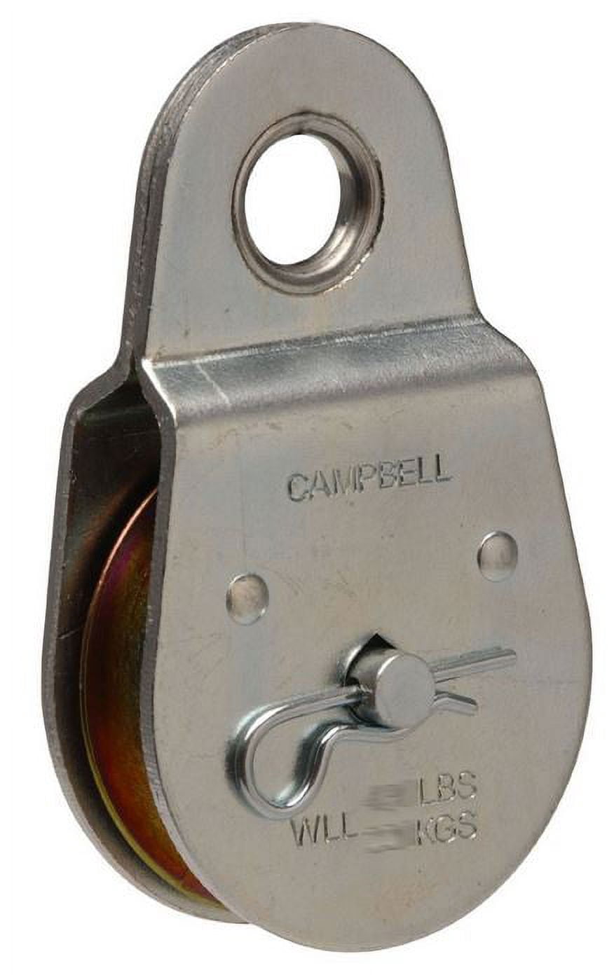 Campbell T7550404 Single Sheave Rigid Eye Pulley, Steel, 650 Lb, 3 ...