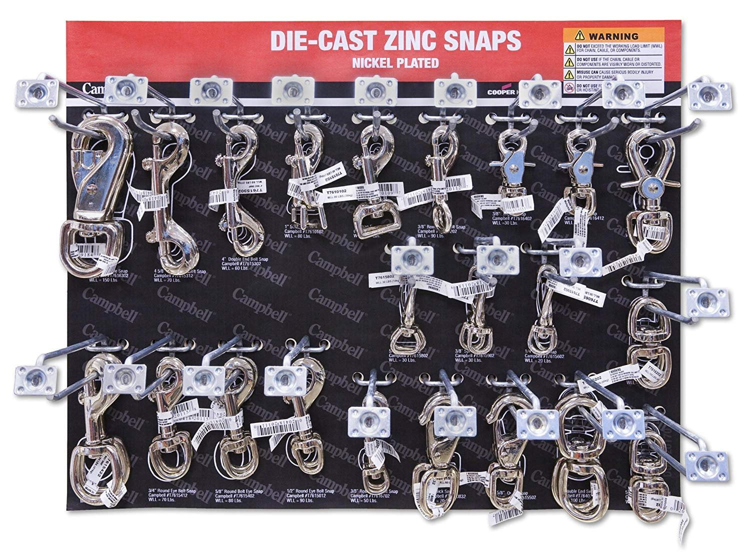 Apex Tool Group Trigger Snap Swivel Round Eye T7616602 - 3/4 In. - Pack ...