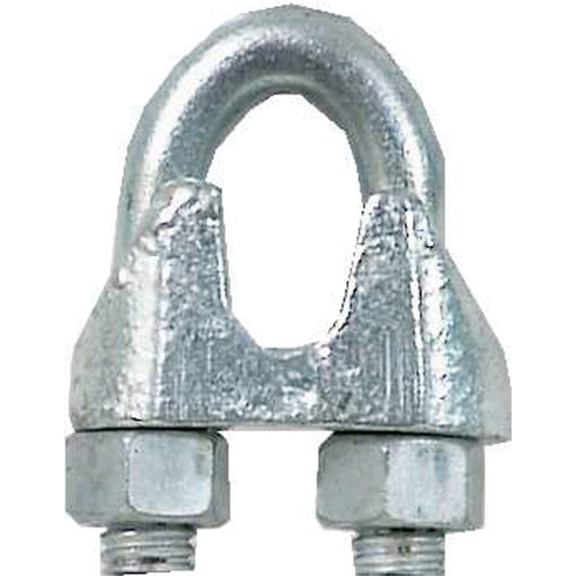 Campbell T7670459 3/8" Wire Rope Clip, Malleable Iron, Galvanized, Pack ...
