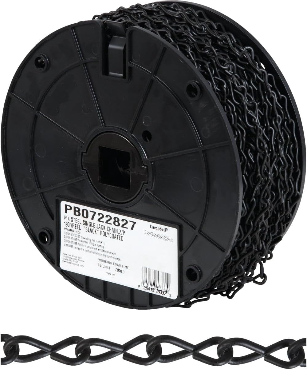 Campbell Tool Chain Single Jack Link #14 Black 190' Per Roll - Walmart.com