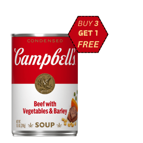 Campbell's Beef Soup with Vegetables and Barley, 10.5 oz Can (1 Pack ...