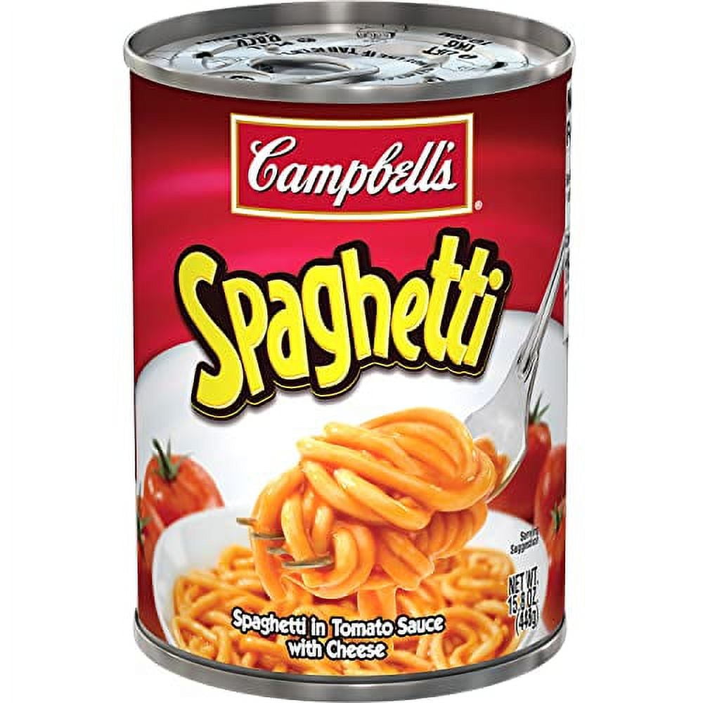 Campbell's Canned Spaghetti, Snacks for Kids and Adults, 15.8 OZ Can ...