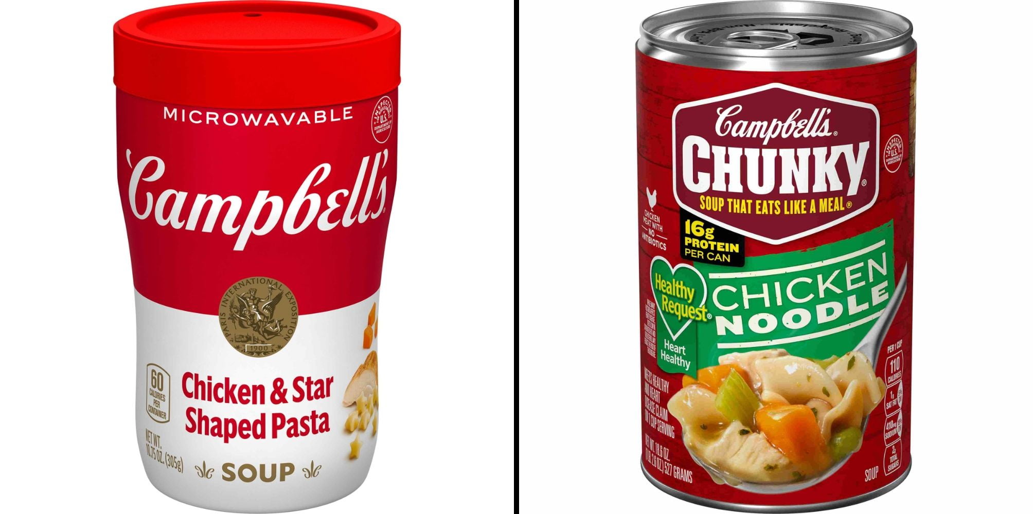 Campbell's Chicken Soup & Star Pasta 10.75 oz & Chunky Healthy Request ...