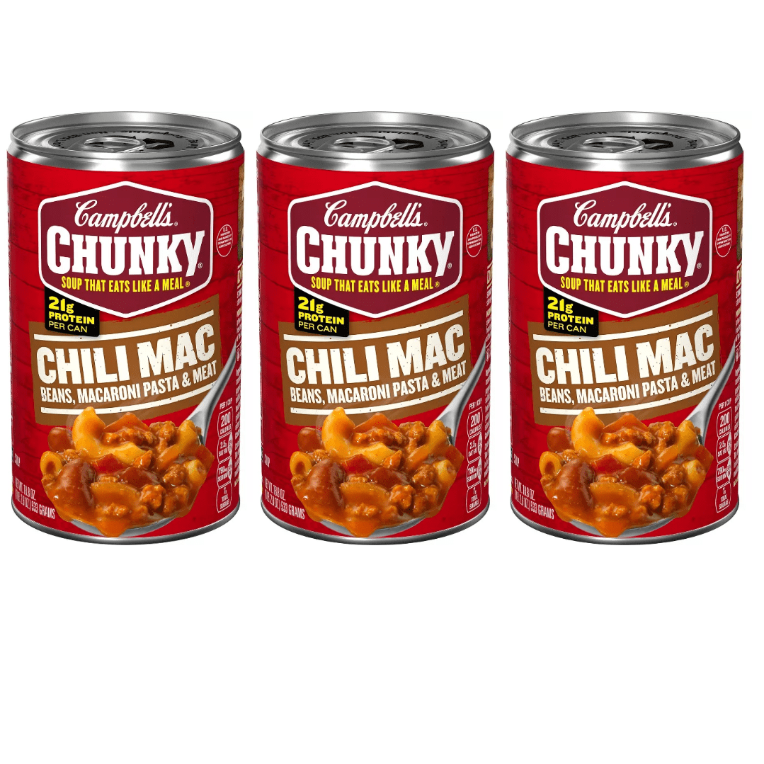 Campbell's Chunky Chili Mac Soup - 18.8oz pack of 3 - Walmart.com