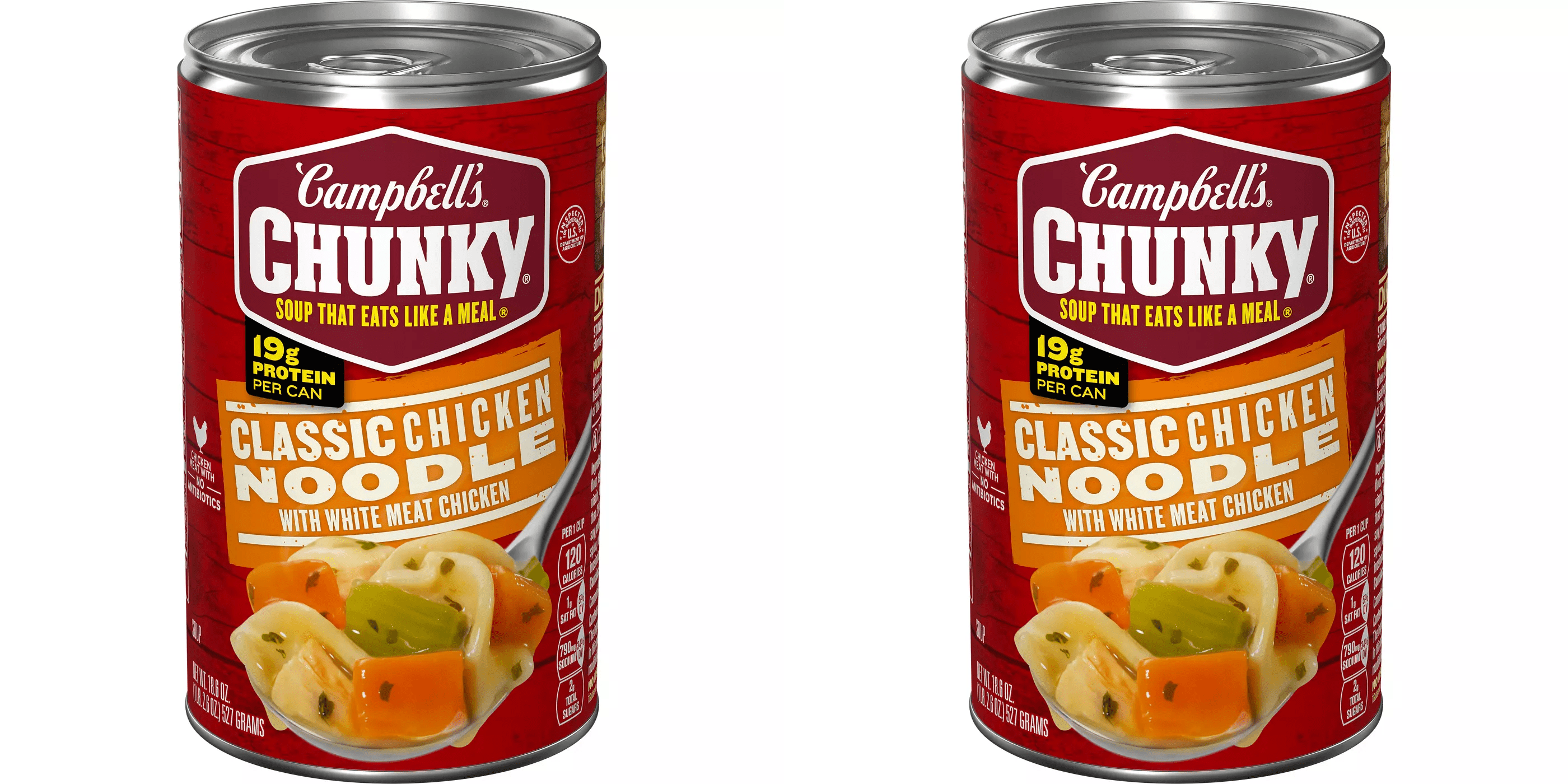 Campbell's Chunky Classic Chicken Noodle Soup, 18.6 oz pack of 2 ...