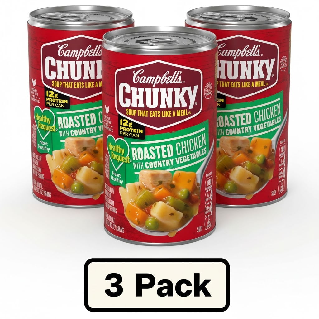 Campbell's Chunky Healthy Request Chicken Soup Ready to Serve Roasted ...