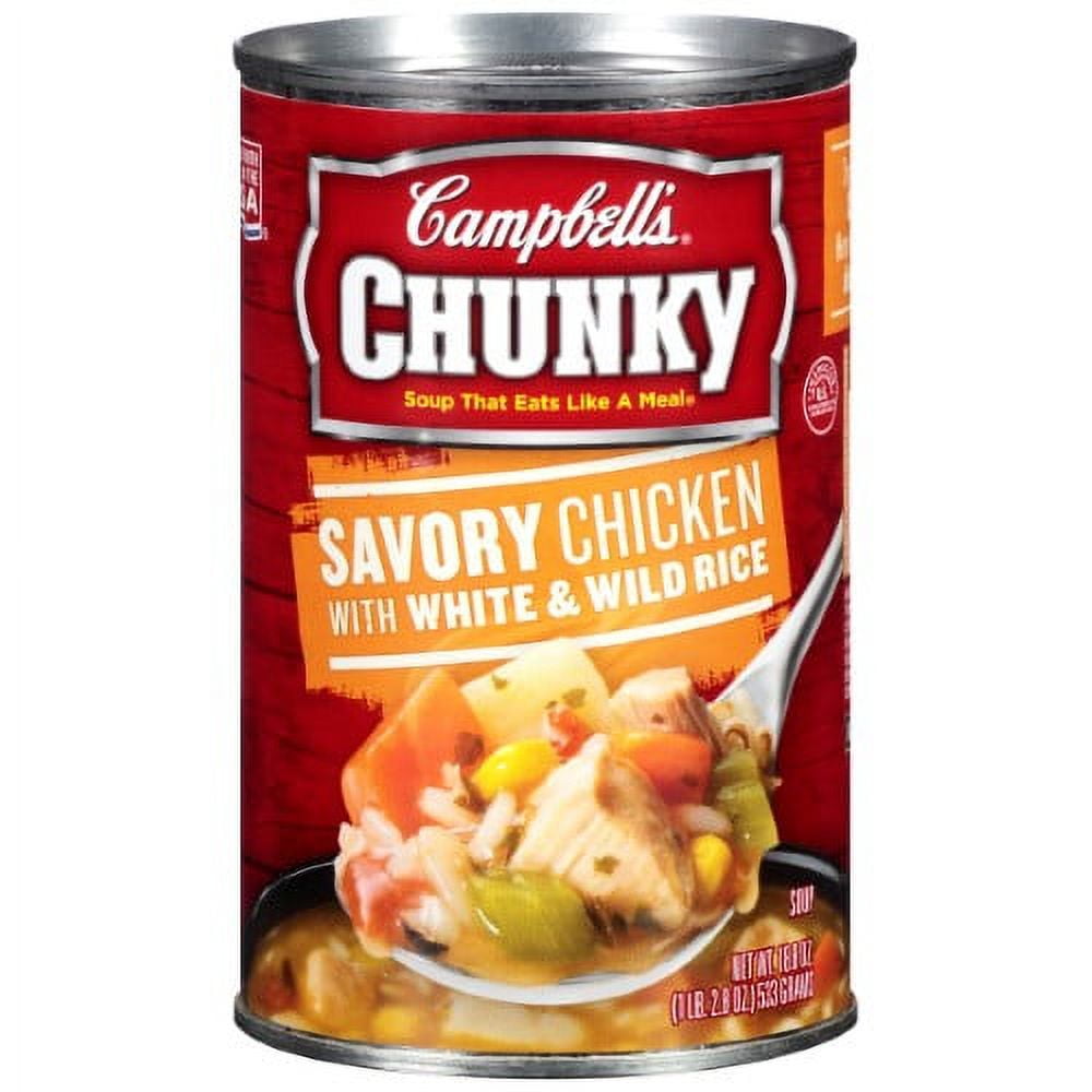 Campbell's Chunky Savory Chicken with White & Wild Rice Soup (Pack of 3) - Walmart.com