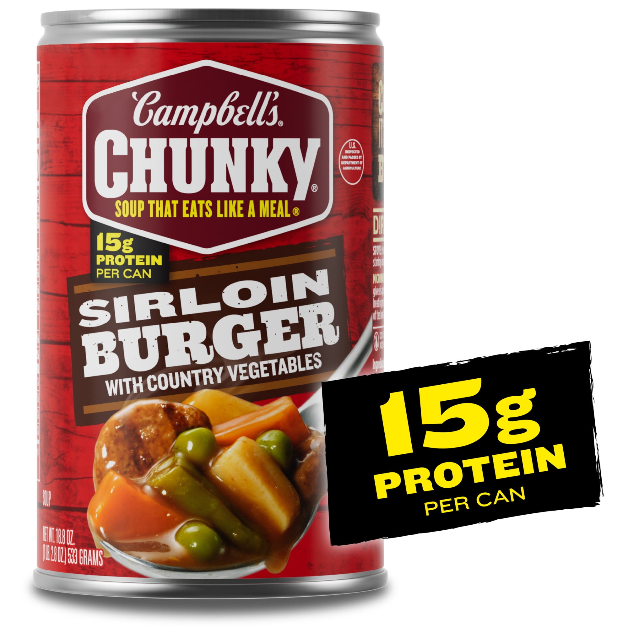 Campbell‚Äôs Chunky Sirloin Burger Vegetables Beef Soup, 18.8 oz Can ...