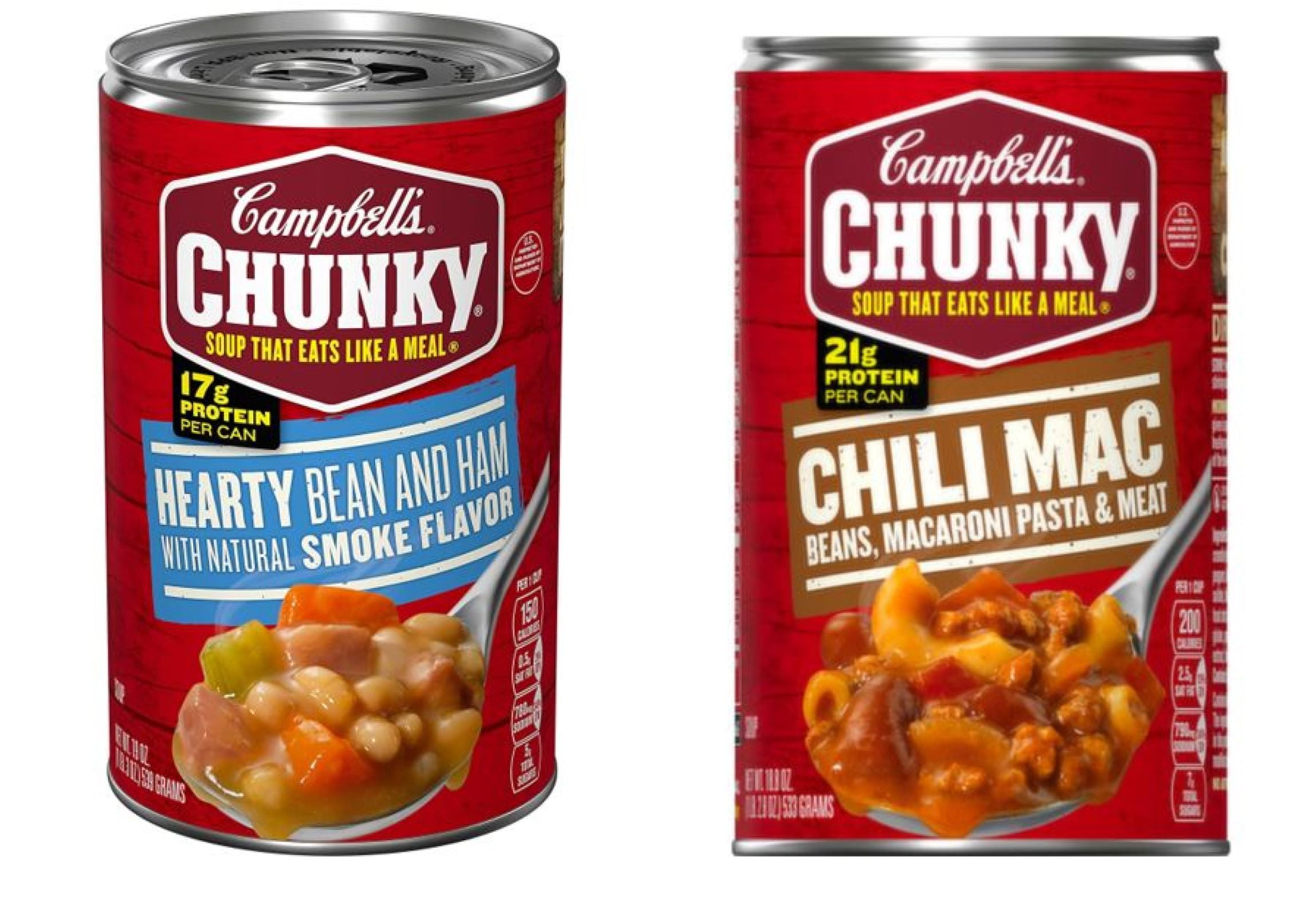 Campbell's Chunky Soup Chili Mac and Hearty Bean With Ham Variety Pack ...