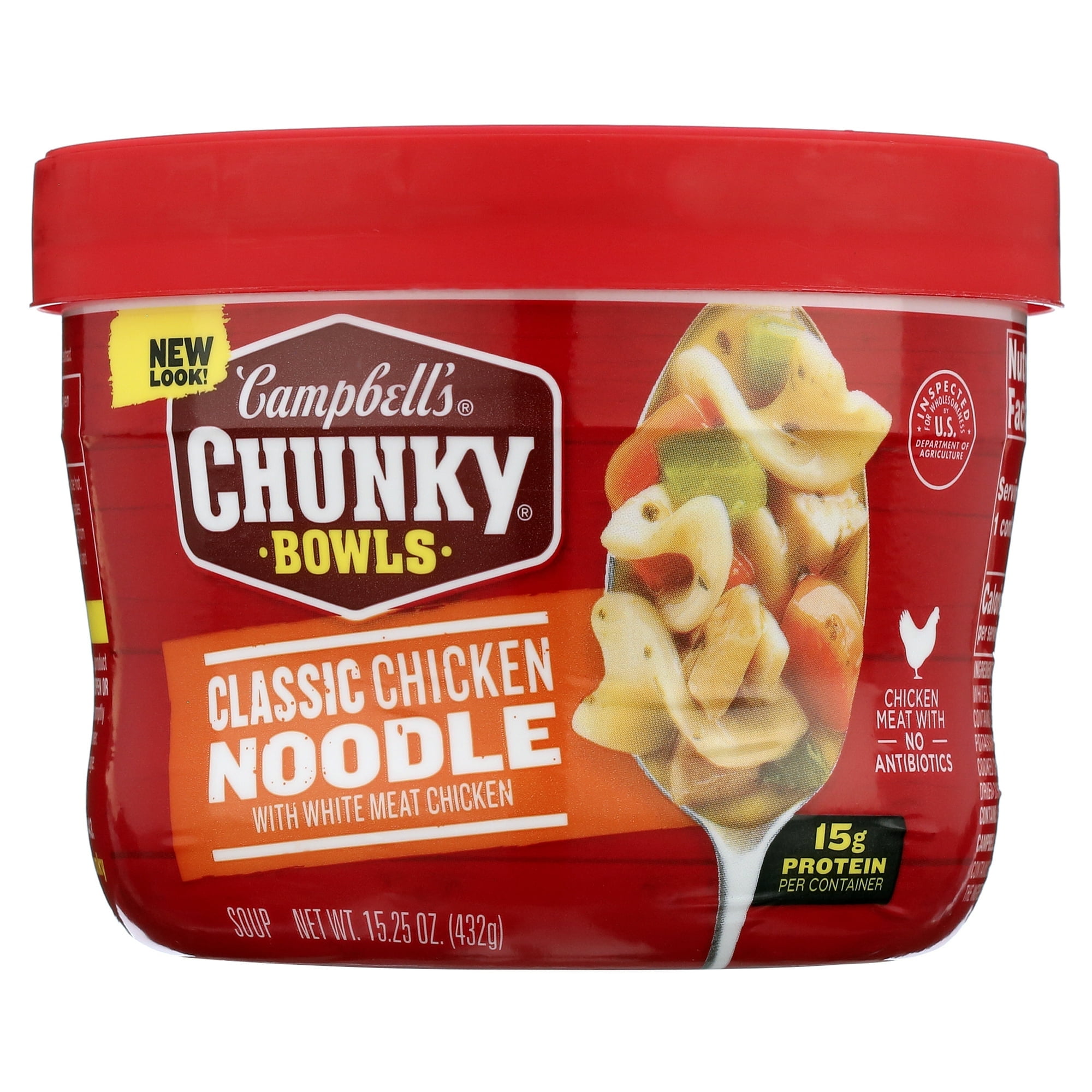 Campbell's Chunky Soup, Classic Chicken Noodle Soup, 15.25 oz, (Pack of ...