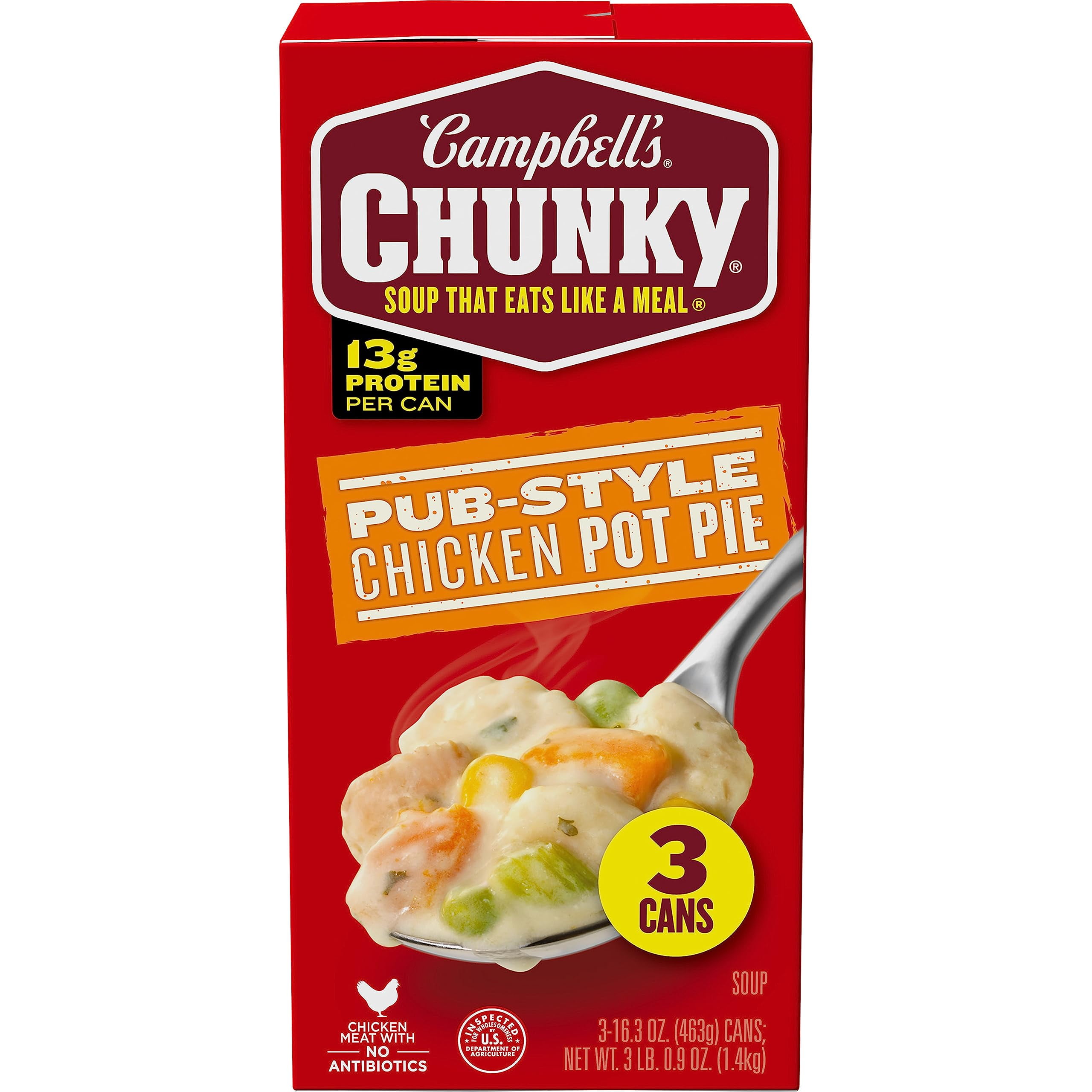 Campbell's Chunky Soup, Pub-Style Chicken Pot Pie Soup, 16.3 Oz Can ...
