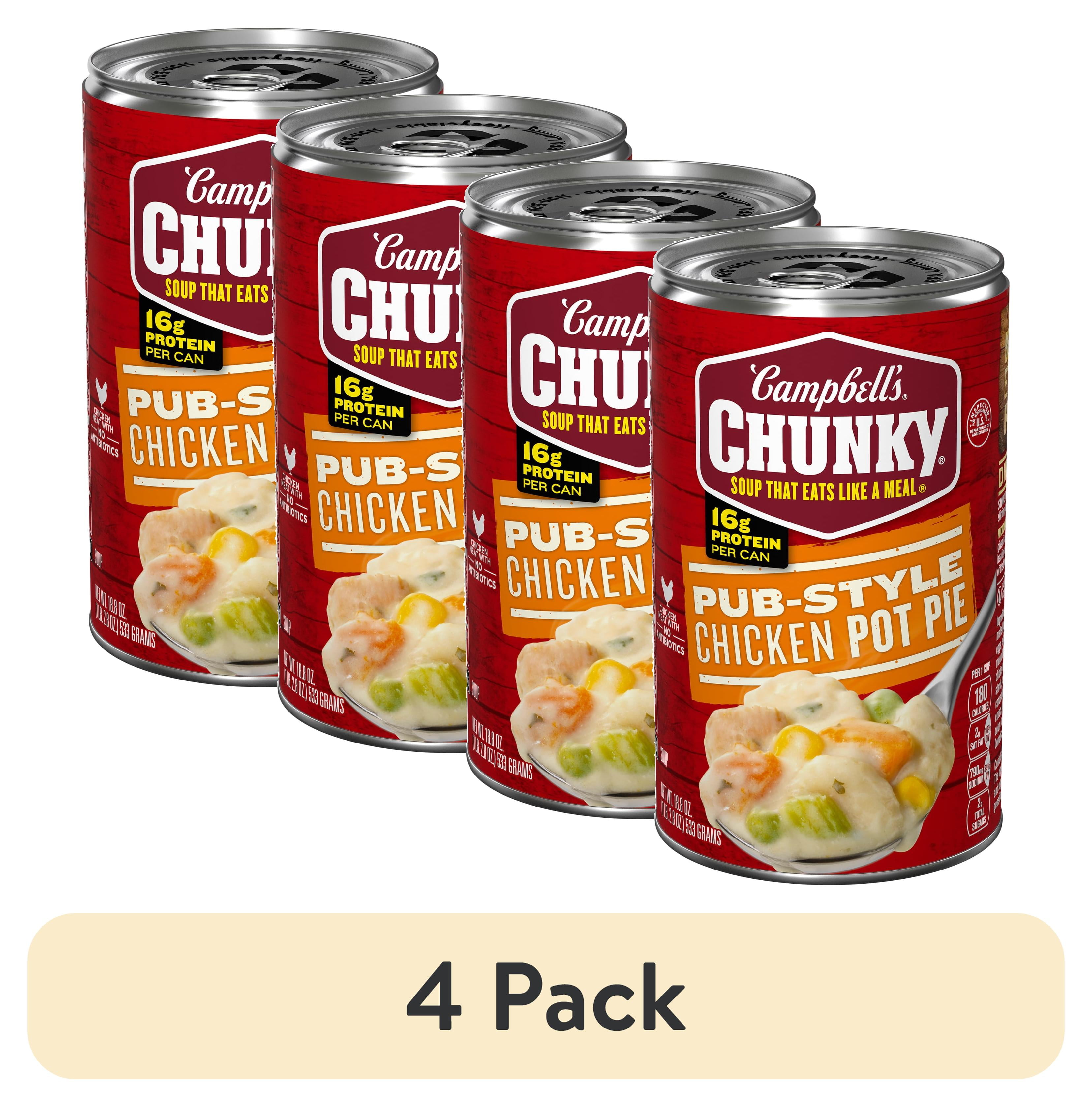 (4 pack) Campbell's Chunky Soup, Pub-Style Chicken Pot Pie Soup, 18.8 ...