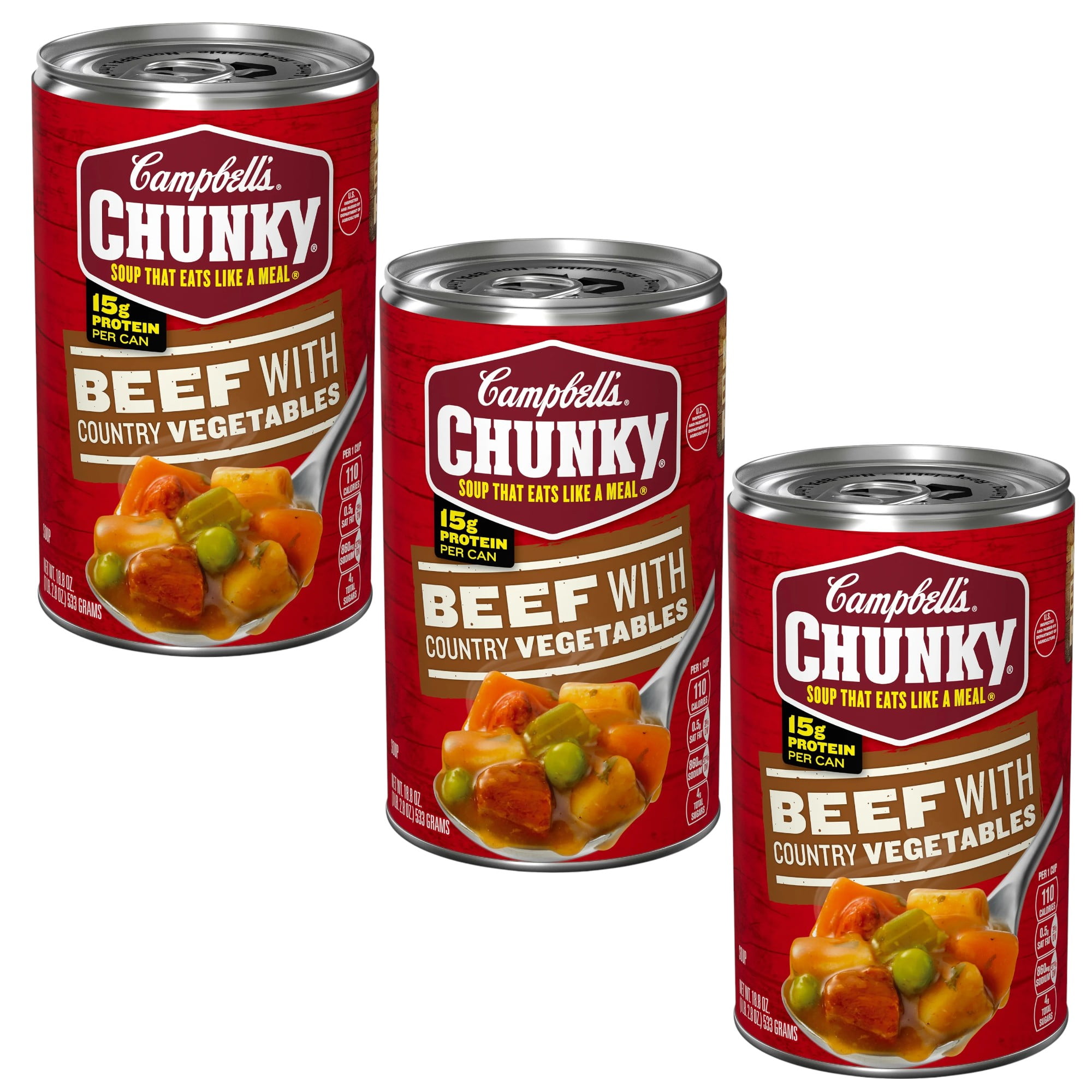 Campbell’s Chunky Soup, Ready to Serve Beef Soup with Country ...