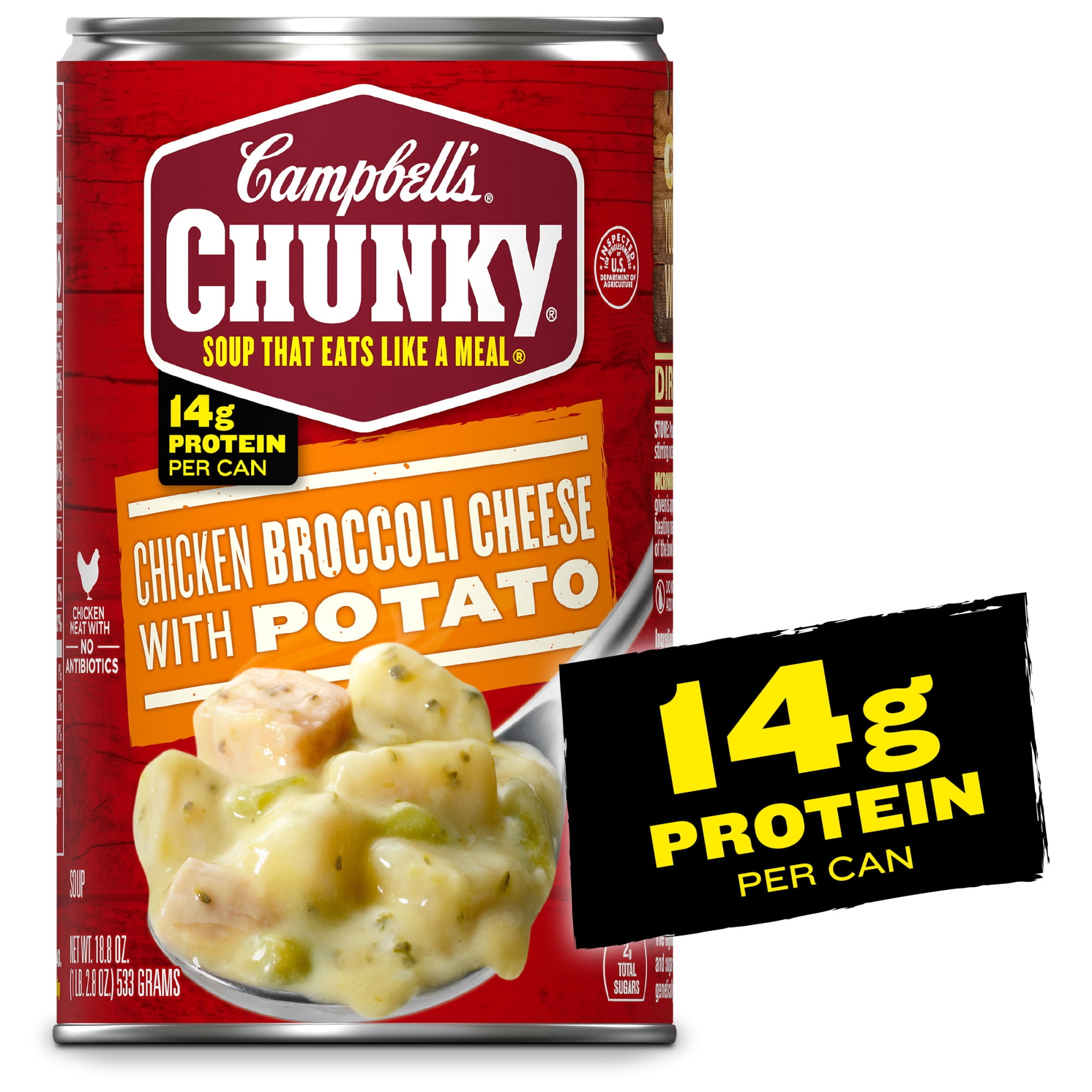 Chunky, Soup, 18.8 oz Can, Chicken Broccoli Cheese Ready to Serve ...