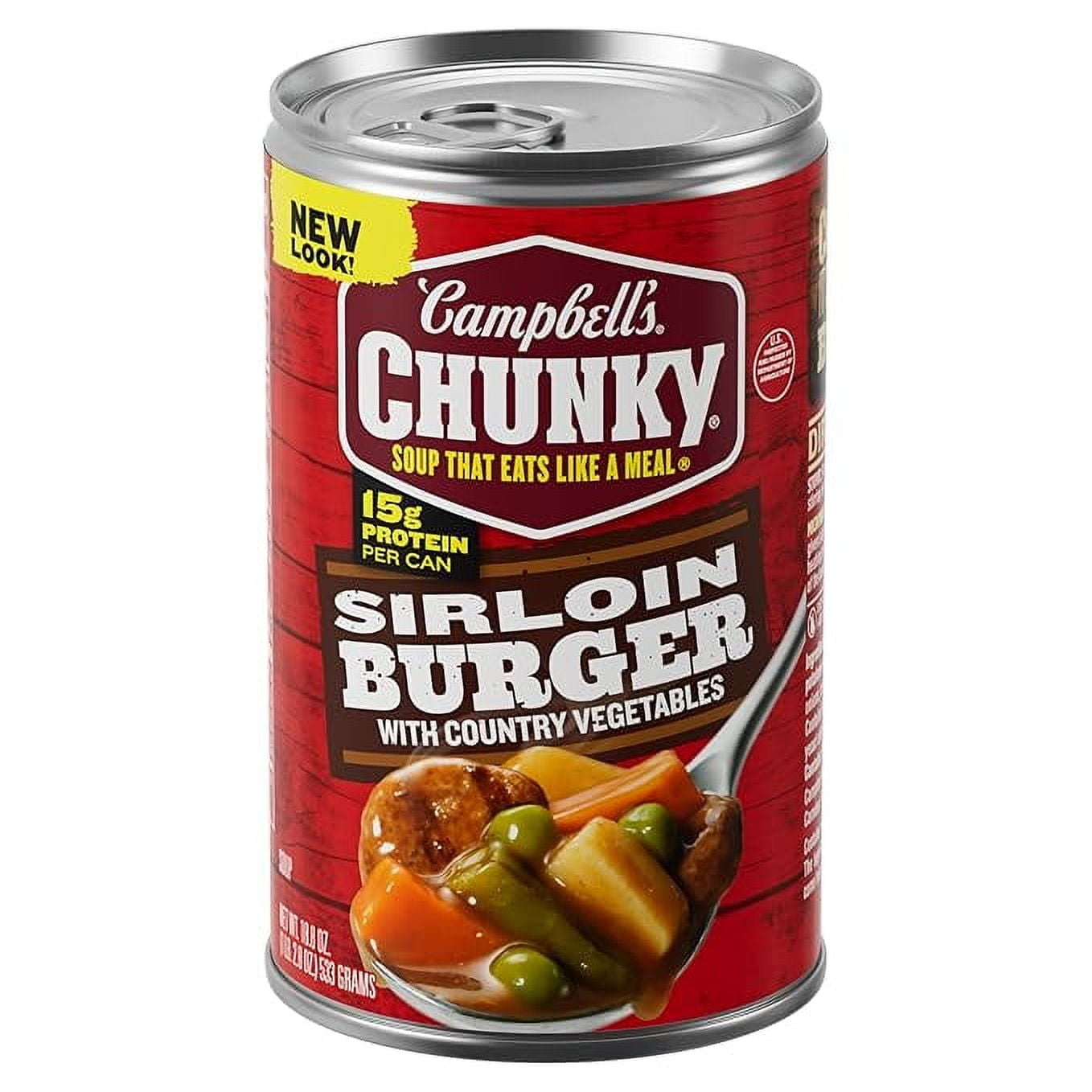 Campbell’s Chunky Soup, Sirloin Burger With Country Vegetables Beef ...